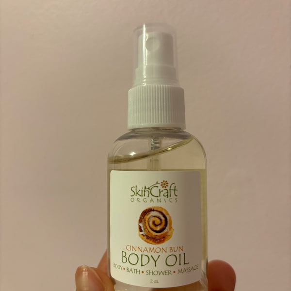 Cinnamon Bun Body Oil Spray Moisturizer - Cinnamon Bath & Massage Oil ...