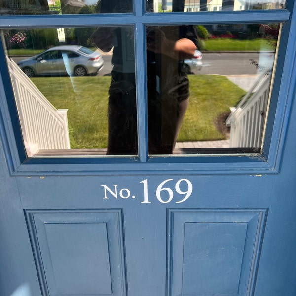 Street Number Front Door Sticker - No With Your House Numbers Front ...