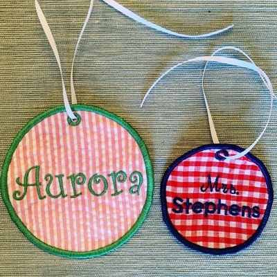 Circle Tag Label ITH in the Hoop Machine Embroidery Design 5 Sizes - Etsy