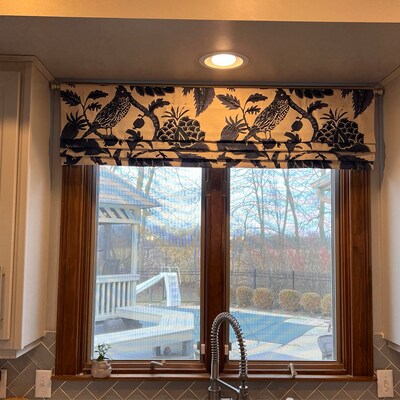 Bottom Pleated Lined Valance faux Roman Shade Valance: Heritage House ...