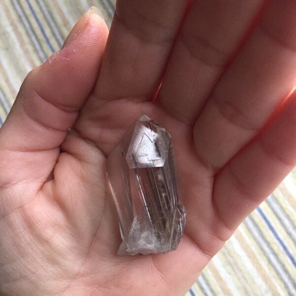 Rare Thick Silver Rutilated Quartz Crystal With Lemurian - Etsy