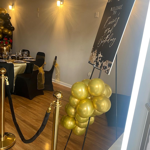 Editable Black and Gold Welcome Sign, Birthday Welcome Poster, Gold ...