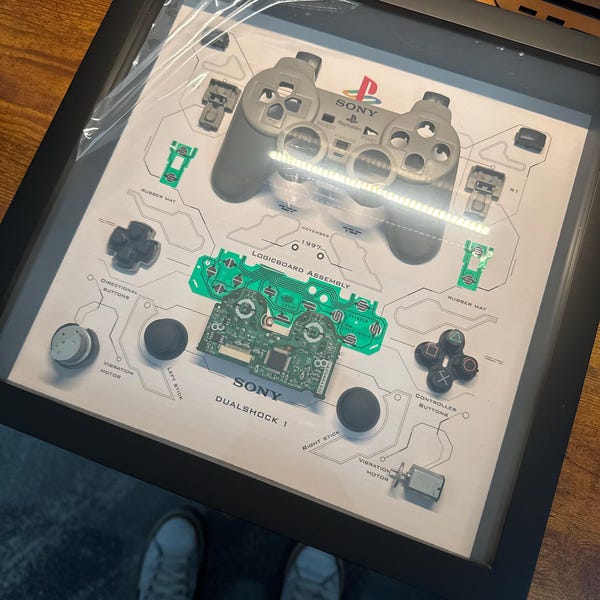 Framed Dualshock Analog Controller for Sony Playstation Disassembled ...