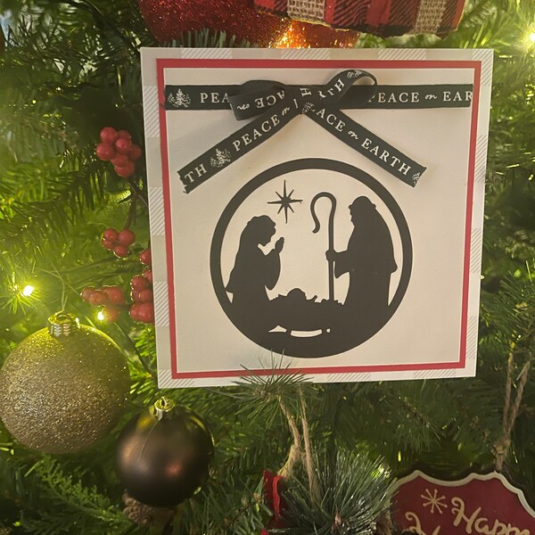 Christmas Nativity Manger SVG Bundle for Cricut, Circle Manger, Heart ...