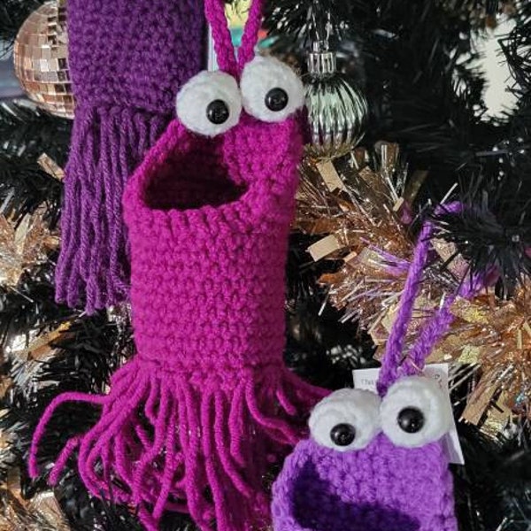 Yip Yips Mini Crochet Martians Key Chain Lip Balm Holder Mini Basket - Etsy