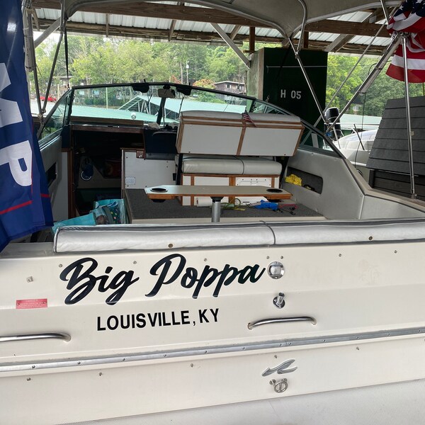Boat Name Lettering - Boat Transom Decal - Boat Stickers - Boat Decals ...