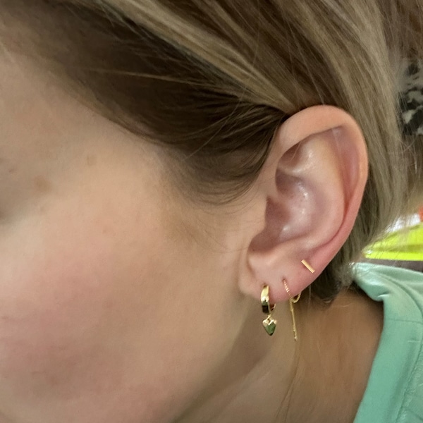 Double Piercing Earring Two Hole Earrings Double Ear Piercing Multiple ...