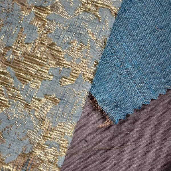 Wholesale -SALE, Powder Blue Metal Pattern Fabric, Polyeter Cotton ...