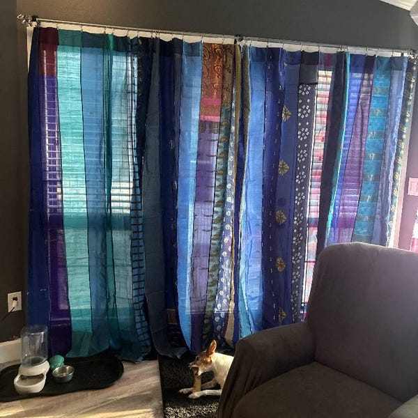 Boho Saree Valances Upcycled Handmade Saree Valances With Saree Strips ...