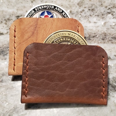 Challenge Coin Holder/sleeve Choice of Leather and Thread Color - Etsy