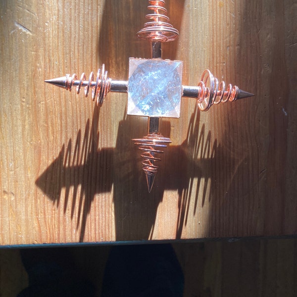 Copper Spiritual Energy Generator With Quartz Pyramid and Conductive ...