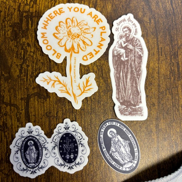 Catholic Sticker Sheet of Little Vintage Catholic Images 12 Images ...