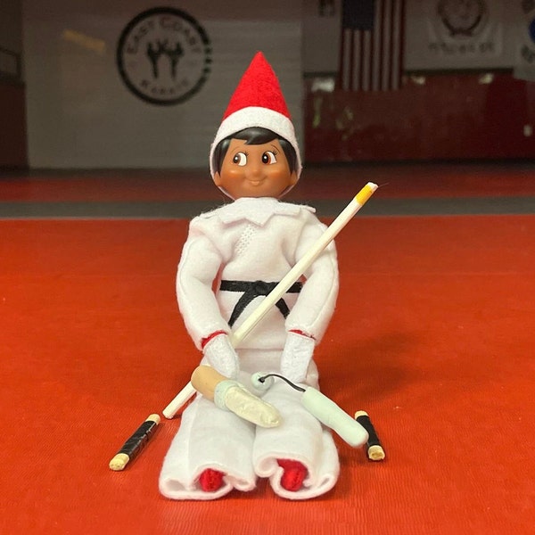 Karate Elf Costume, Elf Sweater, Elf Shirt, Christmas Elf Outfit ...