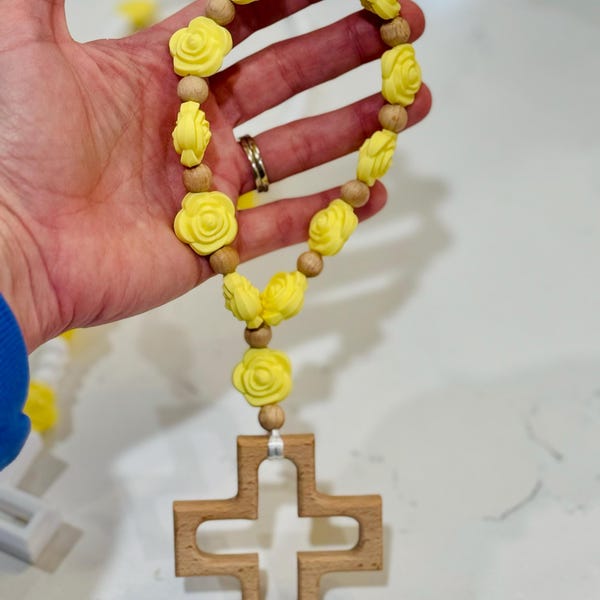 Silicone Rosary, Baby and Childs First Rosary, Baptism Gift, Sensory ...