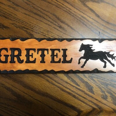 Stable Sign SMALL JAGGED Edge/hand Routed Wooden Sign/personalized ...