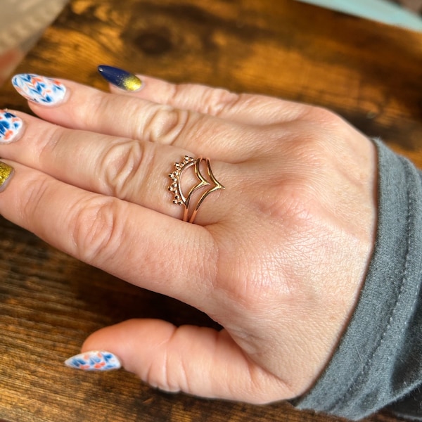 18k Gold Butterfly Ring, Minimalist Ring, Butterfly Ring, Midi Ring ...