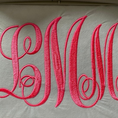 Large Fancy Monogram Machine Embroidery Font Alphabet 3 Sizes - Etsy