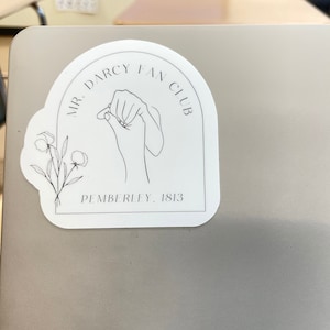 Pride and Prejudice Vinyl Sticker Mr. Darcy Sticker | Etsy