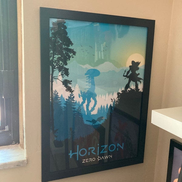 Horizon Game Art, Full Page, Minimalist, Video Game Print, Home Decor ...