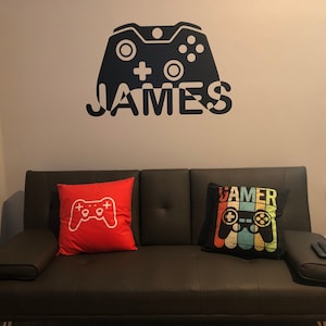 Personalized Gamer Wall Decal Video Game Gifts Kids PS4 - Etsy