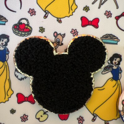 Mickey Peace Sign Hand Chenille Glitter Iron on Patch Mickey - Etsy