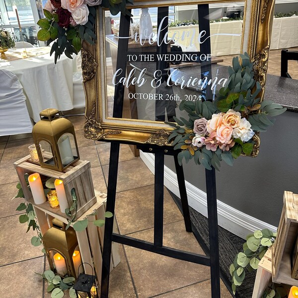 Event Timeline Wedding Sign Decal /personalized Couples Names and Dates ...