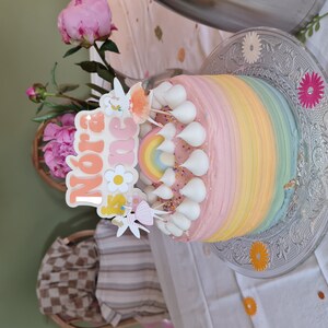 Personalised Double Layer Topper Swirly Style, Wedding Cake Topper ...