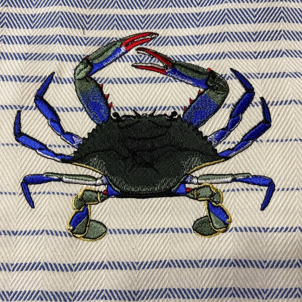 Blue Crab Embroidery Design - Etsy