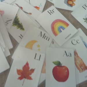 Educational Alphabet Flashcards ABC Montessori Flashcards, Homeschool ...