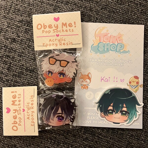 Obey Me Shall We Date Chibis Stickers 1 & 2 Mammon, Lucifer, Asmo, Levi ...