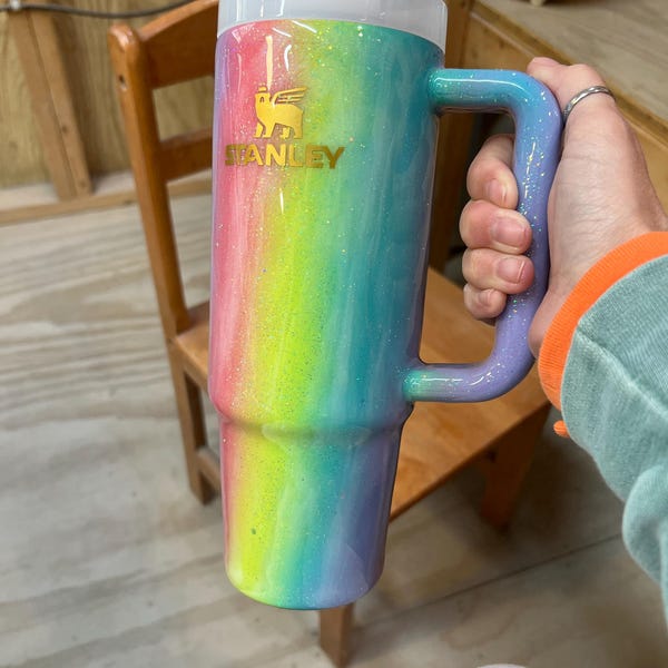 Solid Bright Yellow Customized Stanley Tumbler |yellow Hydrojug Tumbler ...