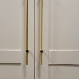 Gold Long Cabinet Pulls Brushed Silver Drawer Knobs Pulls - Etsy
