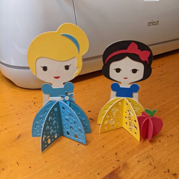 3D PRINCESSES SET. SVG Templates. Centerpieces. Cake Topper. Party ...