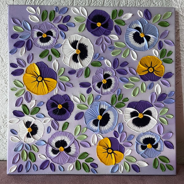 Texture Floral Painting | Texture Flower Painting | Floral Painting ...
