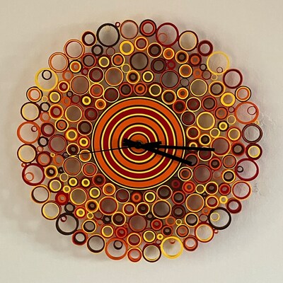 Wall Clock, Paper Clock, Colorful Clock, Custom Clock for Wall, Kids ...