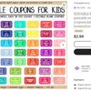 EDITABLE REWARD COUPONS Clipart Printable Reward Tickets Rainbow Blank ...