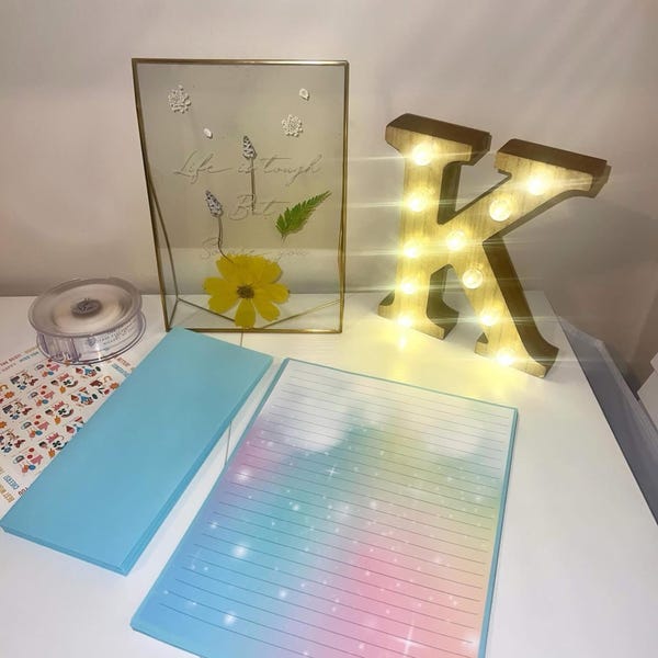 Nice Floral Edged Lined Writing Paper 8.5"x11" 25 Sheets and Color ...