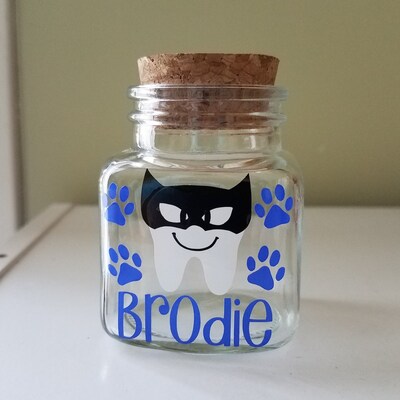 Tooth Fairy Jar, Custom Tooth Jar, Baby Tooth Storage, Baby Keepsake ...