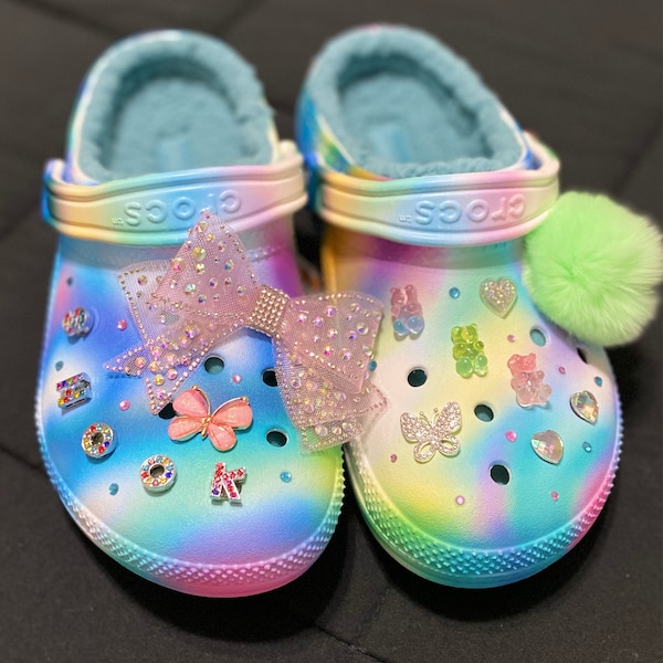 Rhinestone Glitter Bow Crocs Charms . Pretty Bow Charms - Etsy