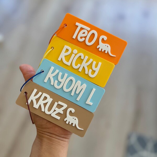 Personalised Name Bag Keyring Custom Bag Tag for Kids Personalized Bag ...