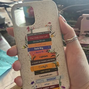 Personalized Favorite Book Phone Case, Custom Bookshelf Dark Academia ...