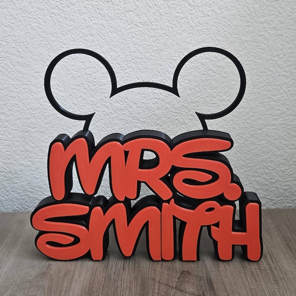 Personalized Disney Styled Name Plate, Customizable Birthday Christmas ...