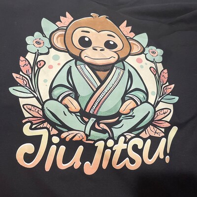 Jiu Jitsu Roll Like a Panda Png, Panda in a Jungle Gi Bjj Design ...