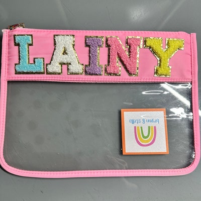 Custom Name Clear Pouch Makeup Bag Snacks Cosmetic Personalize Nylon ...