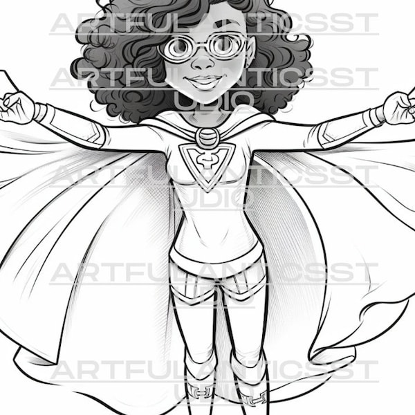 16 Radiant Black Women Superhero Clip Art: Empowering Images of Black ...