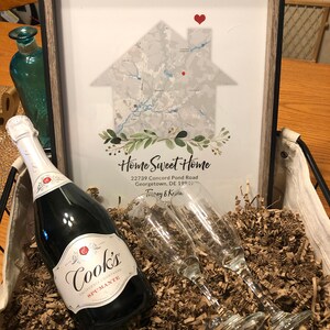 New Home Gift Housewarming Gift for Couple New House Map - Etsy