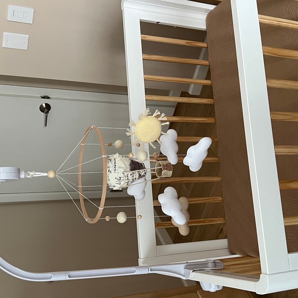 Hot Air Balloon Crib Mobile, Adventure Nursery Design, Travel Baby Room ...