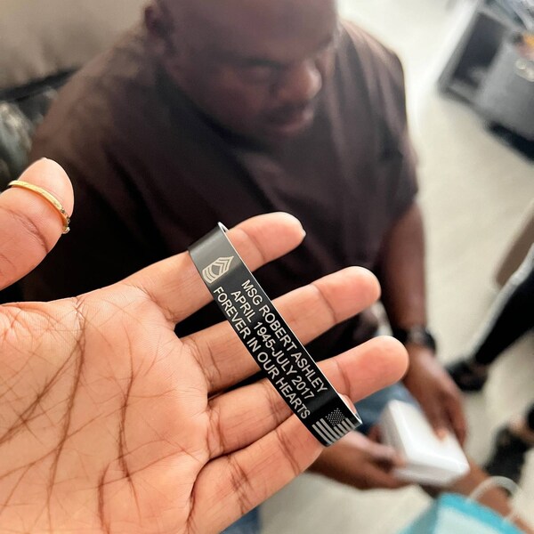 Memorial Bracelet,memorial Cuffs Custom Military Cuff,kia,in Memory Of ...