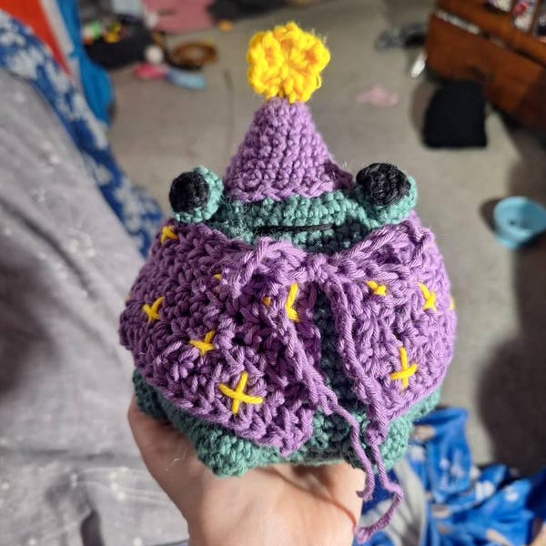 Jumbo Wizard Frog Crochet Pattern / Chunky Crochet Wizard Mage / US PDF ...