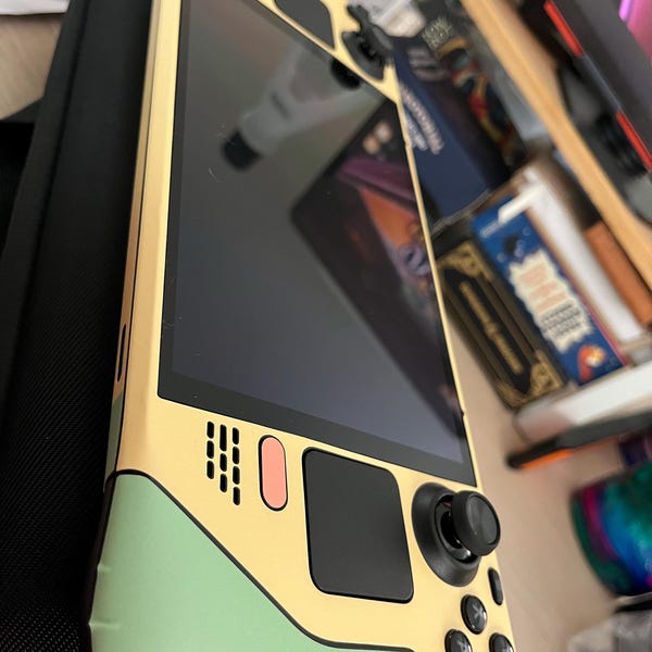 Colorwave Steam Deck Skin, Retro Colors Blue Green Pink Yellow, Full ...